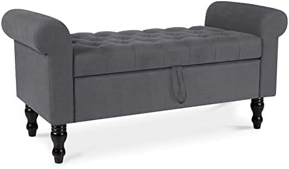 Mqlifeboom Bench With Upholstered Rolled Arm Ottoman Bench Couch W
