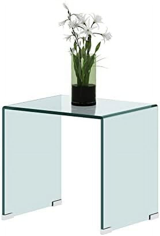 MQLIFEBOOM Clear Glass Console Table for Entryway Skinny Sofa Table ...