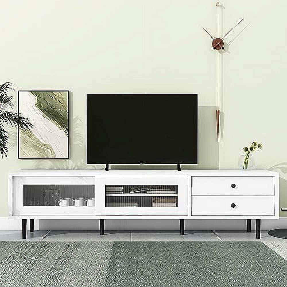 MQLIFEBOOM Modern TV Stand for TVs Up to 70" Media Console Table with ...