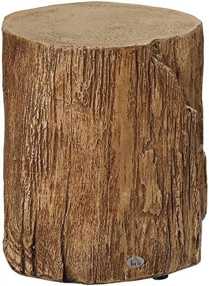 MQLIFEBOOM Tree Stump Stool Decorative with Round Tabletop Concrete End ...