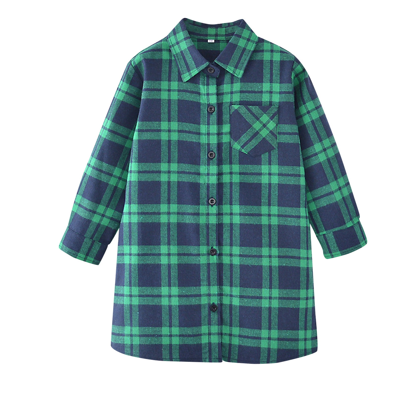 MQLKF Girls Toddler Plaid Pleated Mini Dress Button Down Plaid Flannel ...