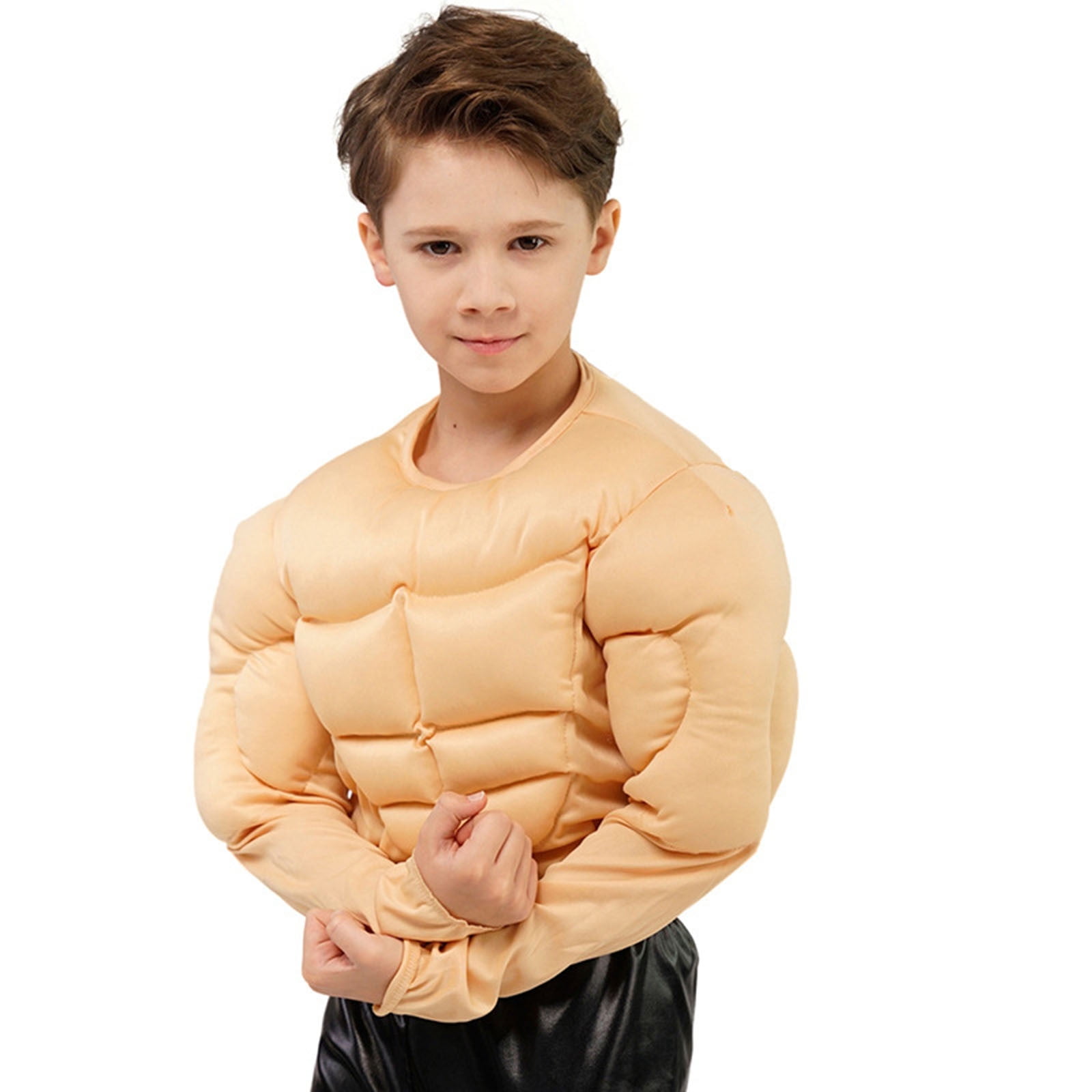 MQLKF Kids Boy Muscle Shirt Strong Muscle Pretend Muscle Shirt ...