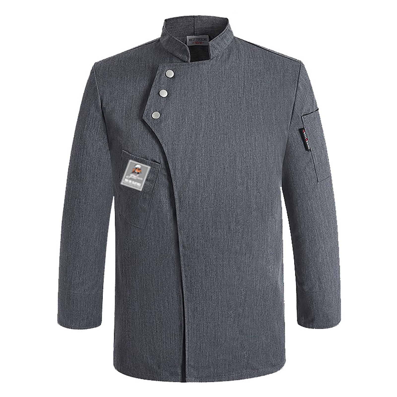 MQLKF Unisex Men's Long Sleeve Chef Coat Jacket Women Kitchen ...