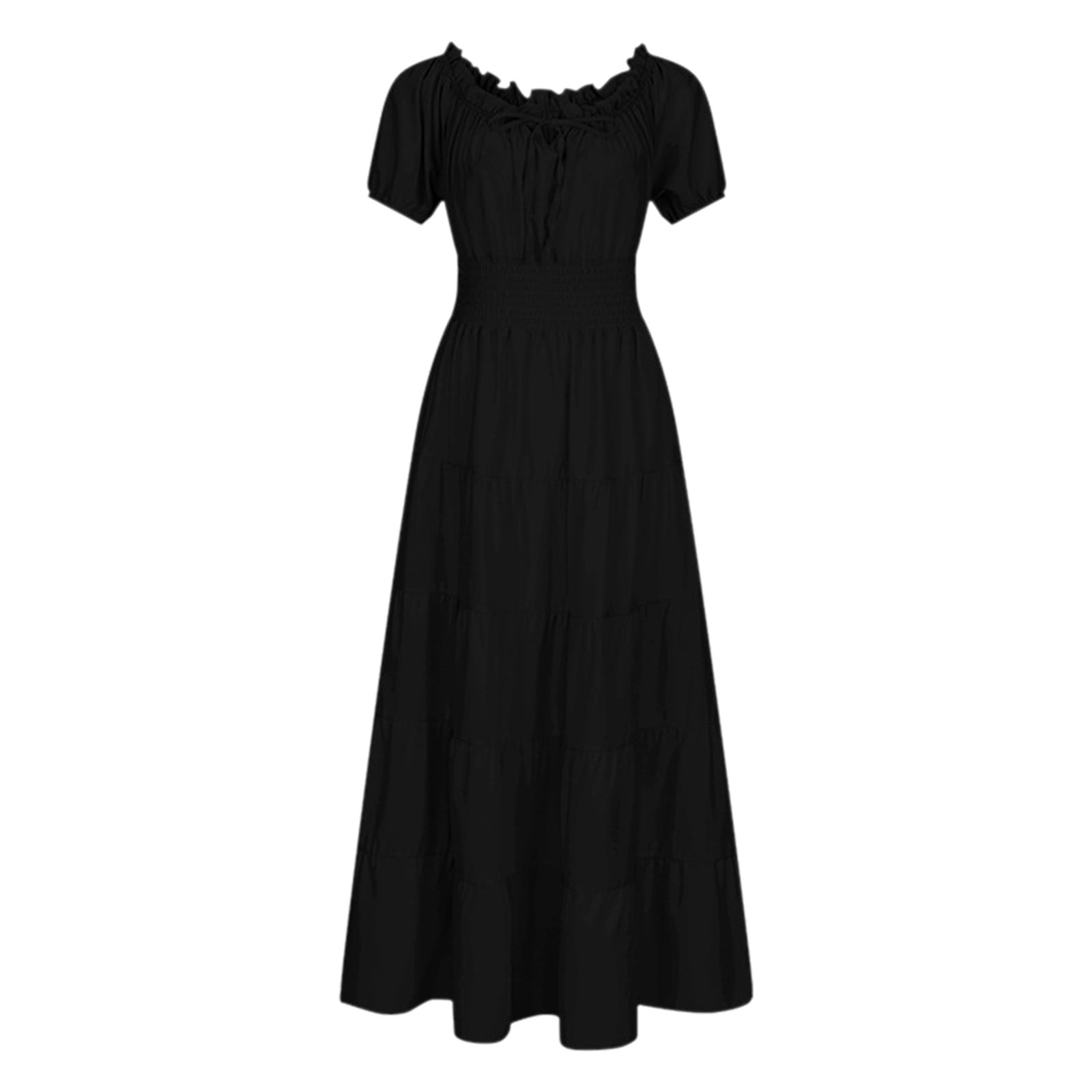 MQLKF Women Dress Wench Irish Boho Chemise Gown New Maxi Long Dress ...