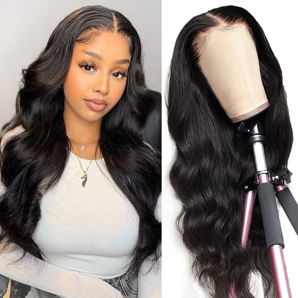 MQOUO Wear and Go Glueless Wigs Human Hair Pre Plucked Pre Cut HD Lace ...