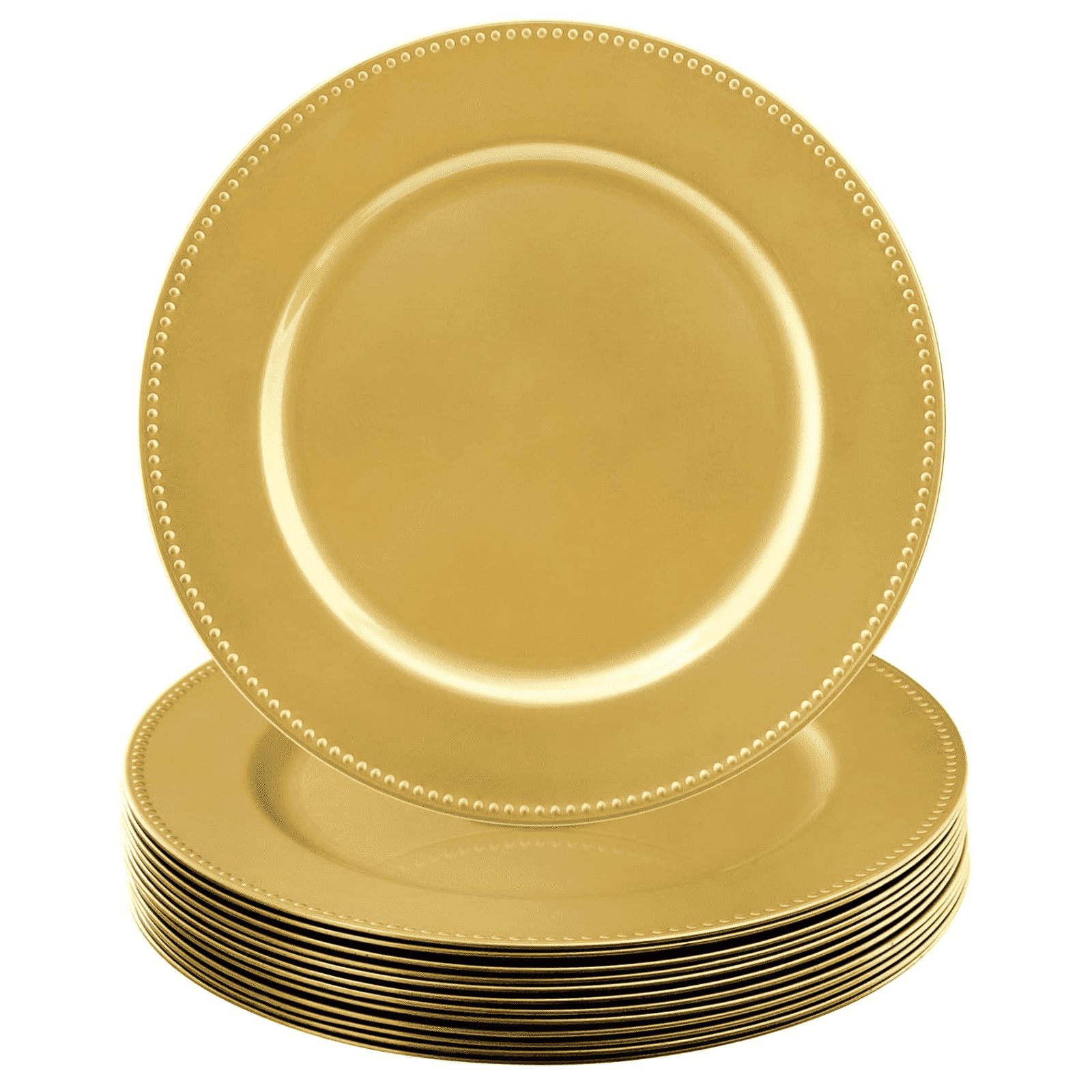 Gold Charging 13 Inch Plate Chargers for Dinner Plates, 6-Piece Set ...