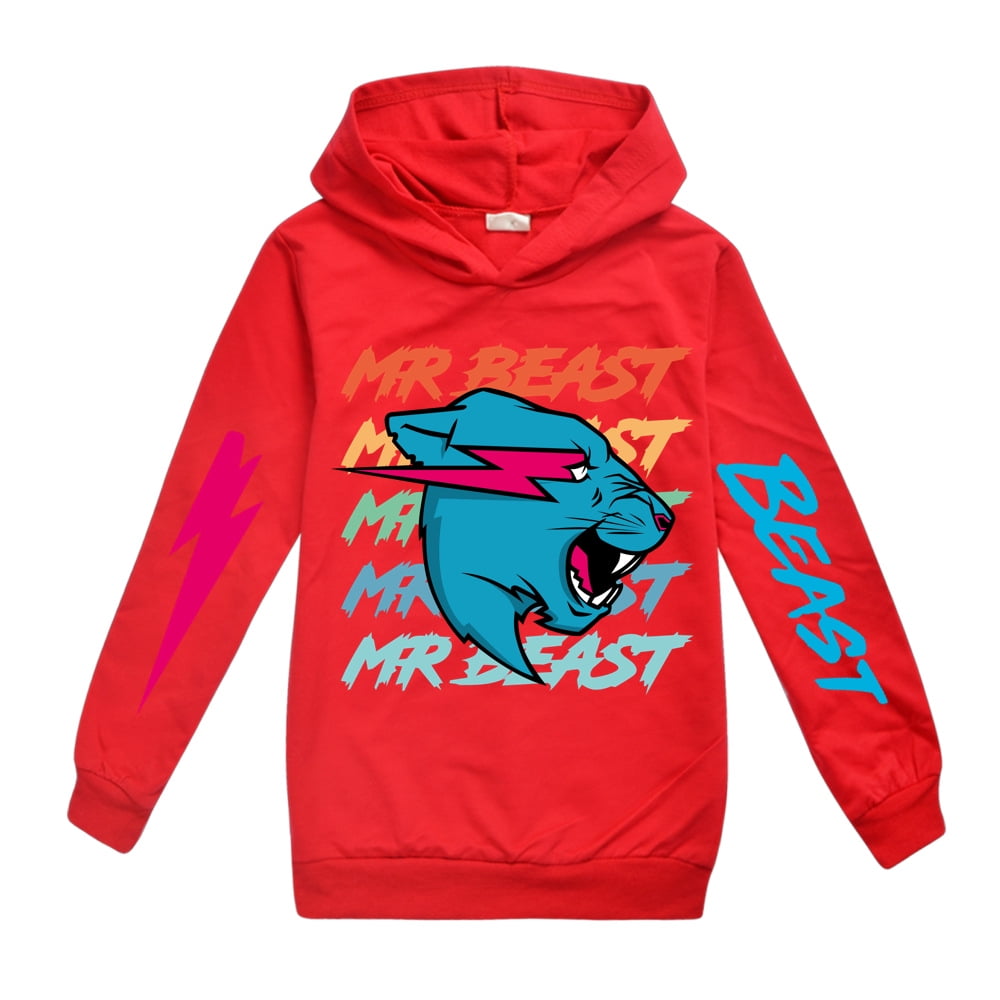 MR BEAST Boys Girls Anime Hoodies Sweatshirt, Kids 3D Printed Fashion ...