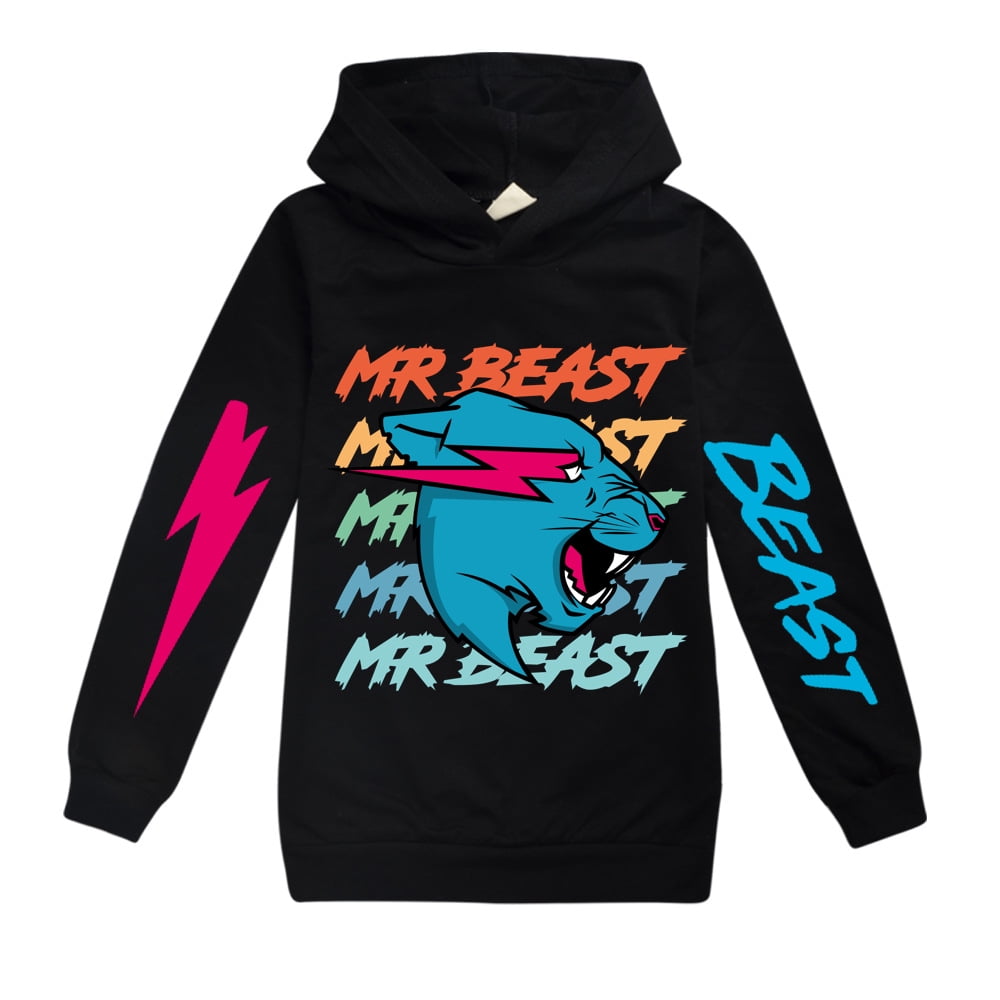 MR BEAST Boys Girls Anime Hoodies Sweatshirt, Kids 3D Printed Fashion ...