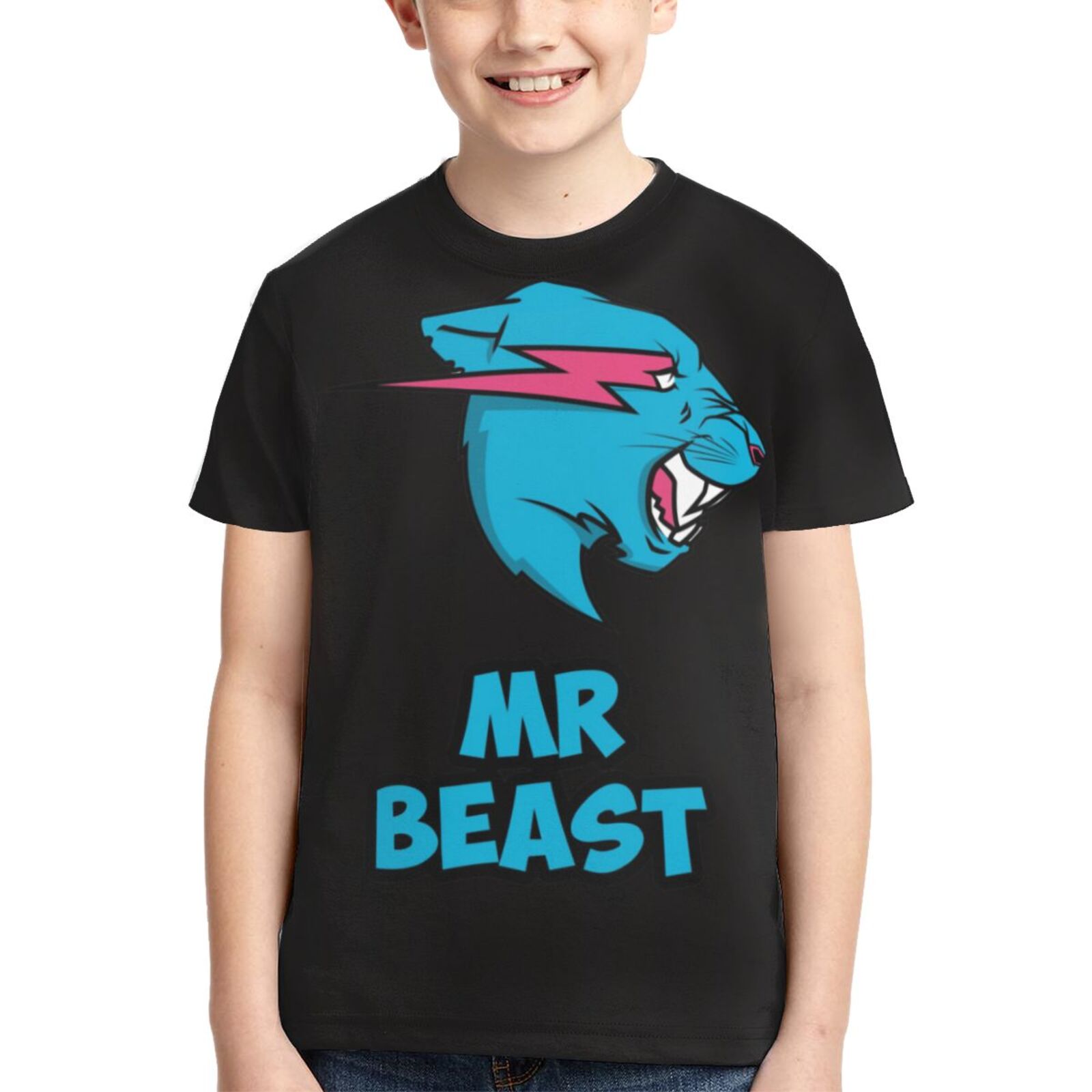 MR BEAST LOGO Youth Shirt,Athletic Short Sleeve Tees Kids Casual Shirt ...