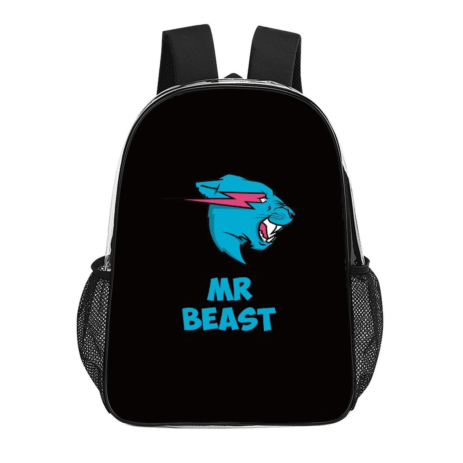 MR BEAST LOGO25 17 Inch Clear Backpack Large Capacity Heavy Duty PVC ...