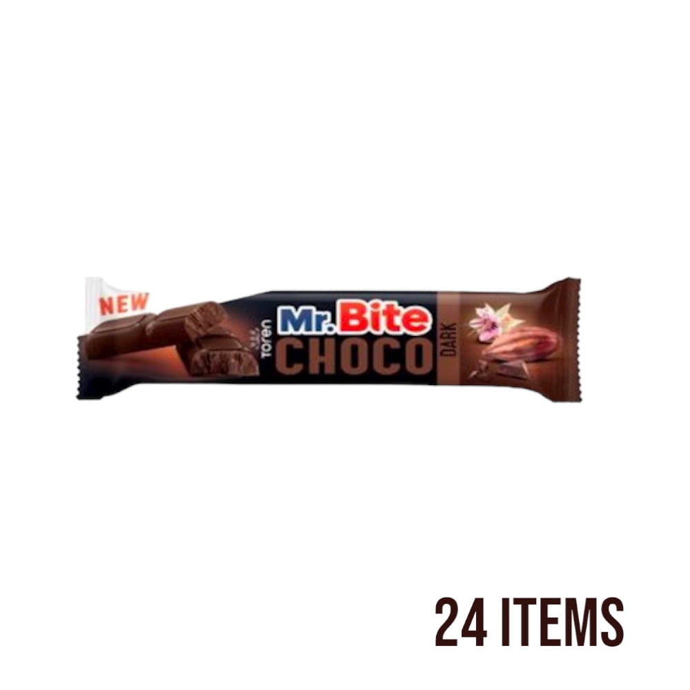 MR. BITE Dark Chocolate Bar 28g, 24 Items - Walmart.com