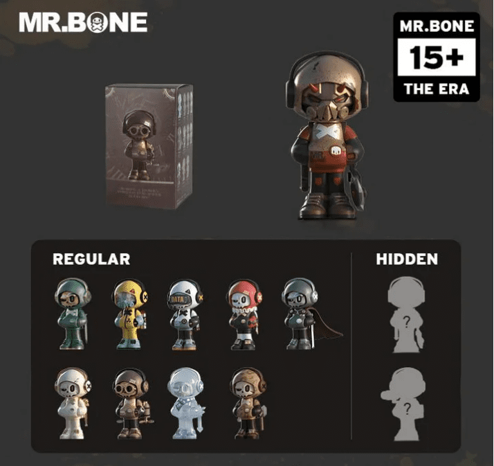 MR.BONE Blind Box Collectible Toys Desktop Display Home Decoration ldea ...