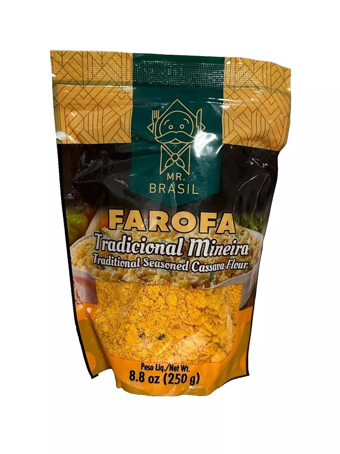 MR. BRASIL - Seasoned Cassava Flour - 8.8 Ounces - Farofa De Mandioca ...