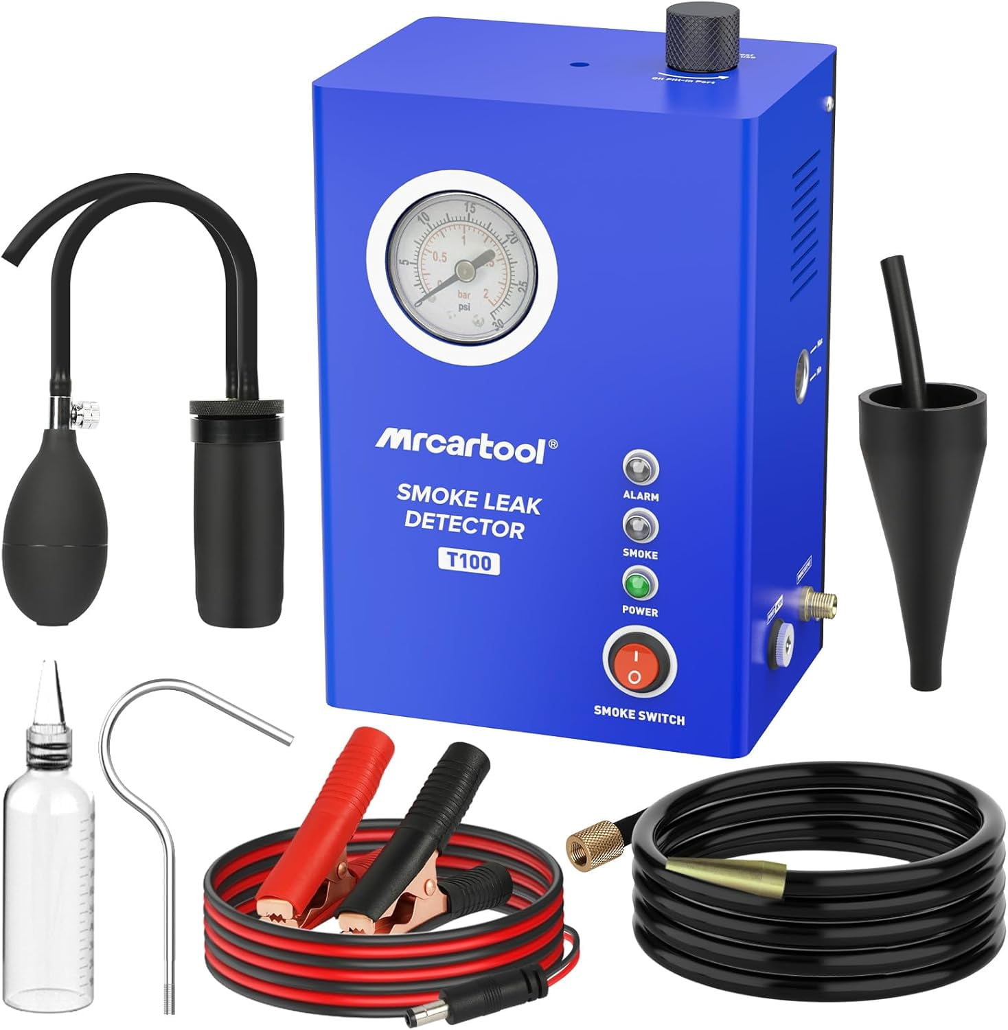 MR CARTOOL T100 EVAP Automotive Smoke Machine, Built-in Air Pump Smoke ...