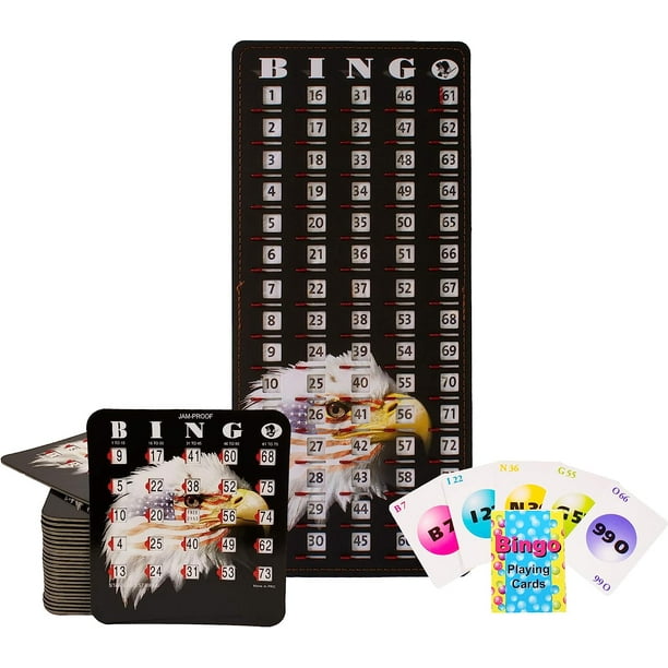 MR CHIPS Jam-Proof Bingo Cards with Sliding Windows - 25 Reusable ...
