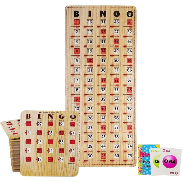 Free Shipping! MR CHIPS Jam-Proof Bingo Cards with Sliding Windows - 25 ...