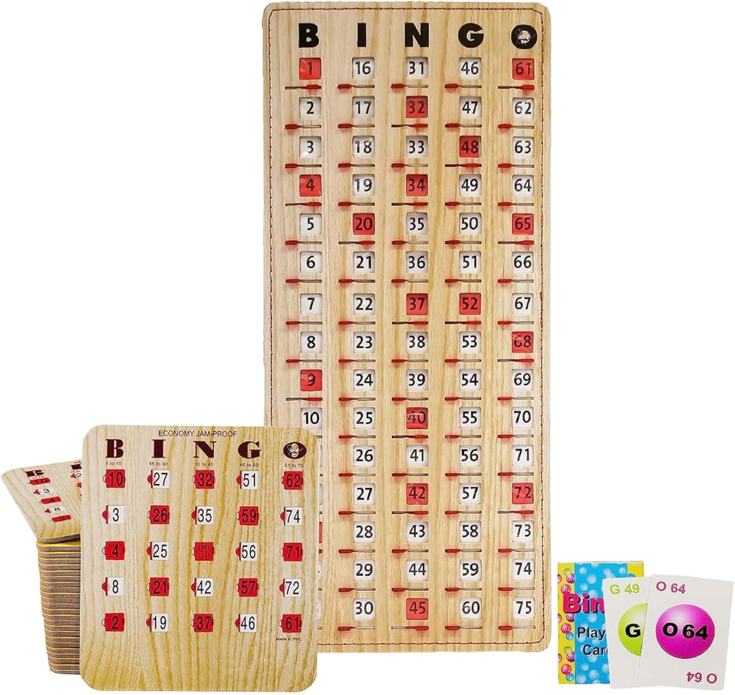 MR CHIPS Jam-Proof Bingo Cards with Sliding Windows, 25 Reusable ...