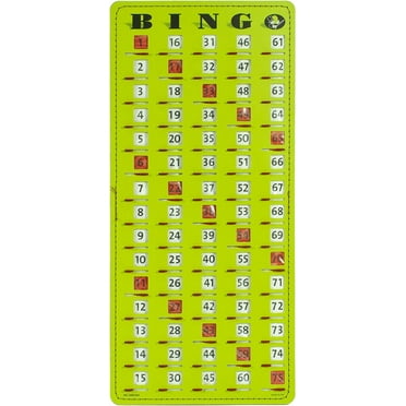 MR CHIPS Jam-Proof Bingo Cards with Sliding Windows - 25 Reusable ...