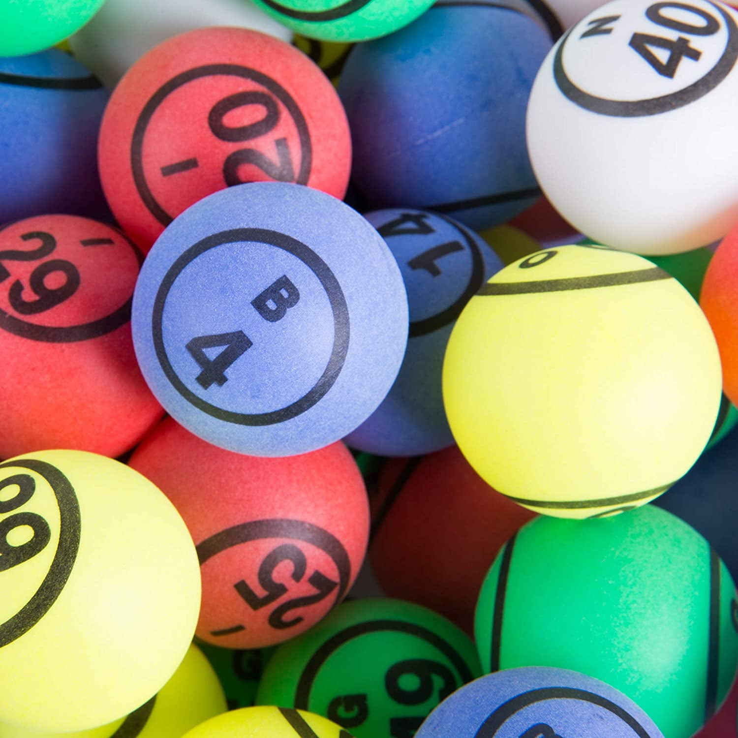 MR CHIPS Professional 1.57” (40 mm) Multi-Color Double Number Bingo ...