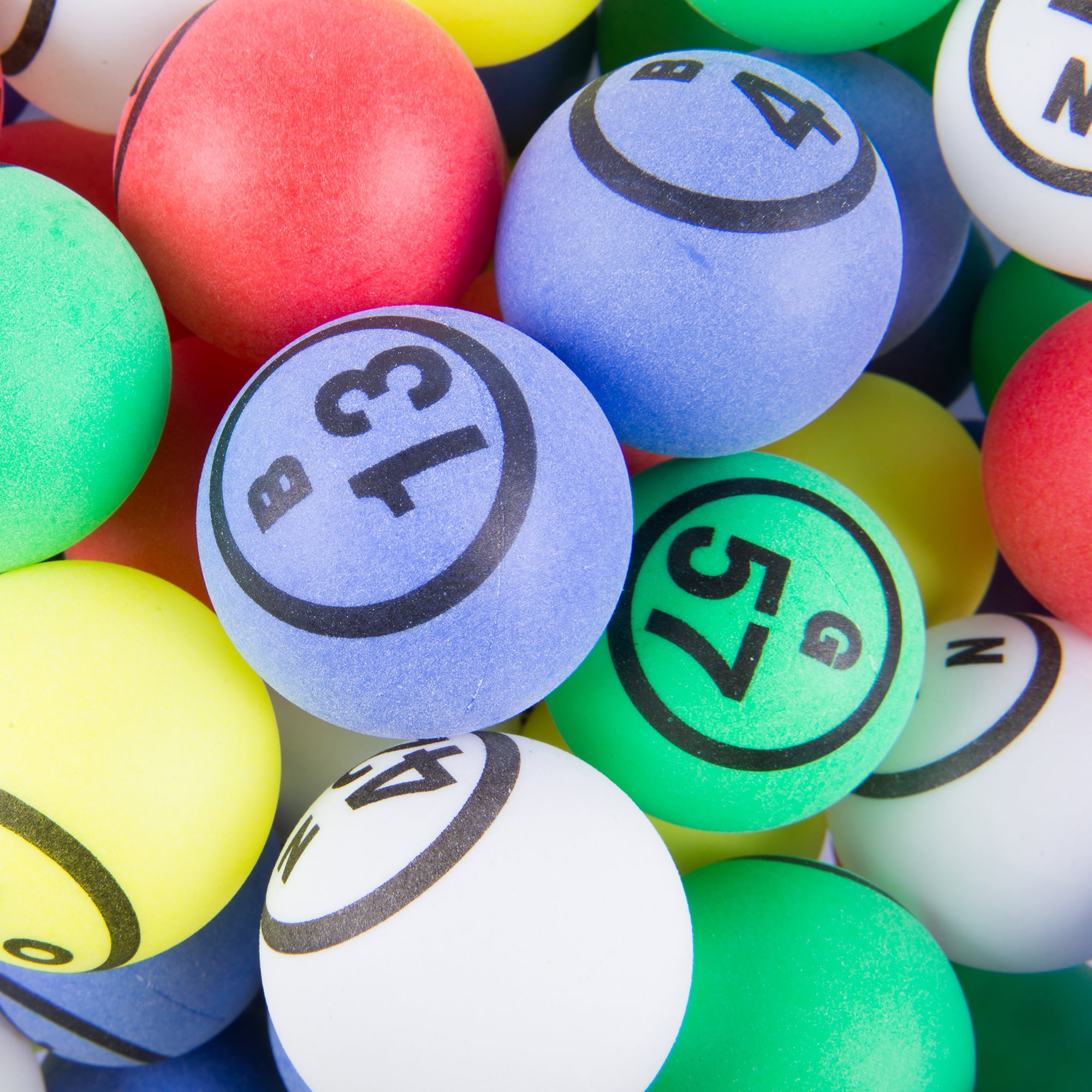 MR CHIPS 1.57” Multi-Color Bingo Balls - Durable for Manual Large Bingo ...