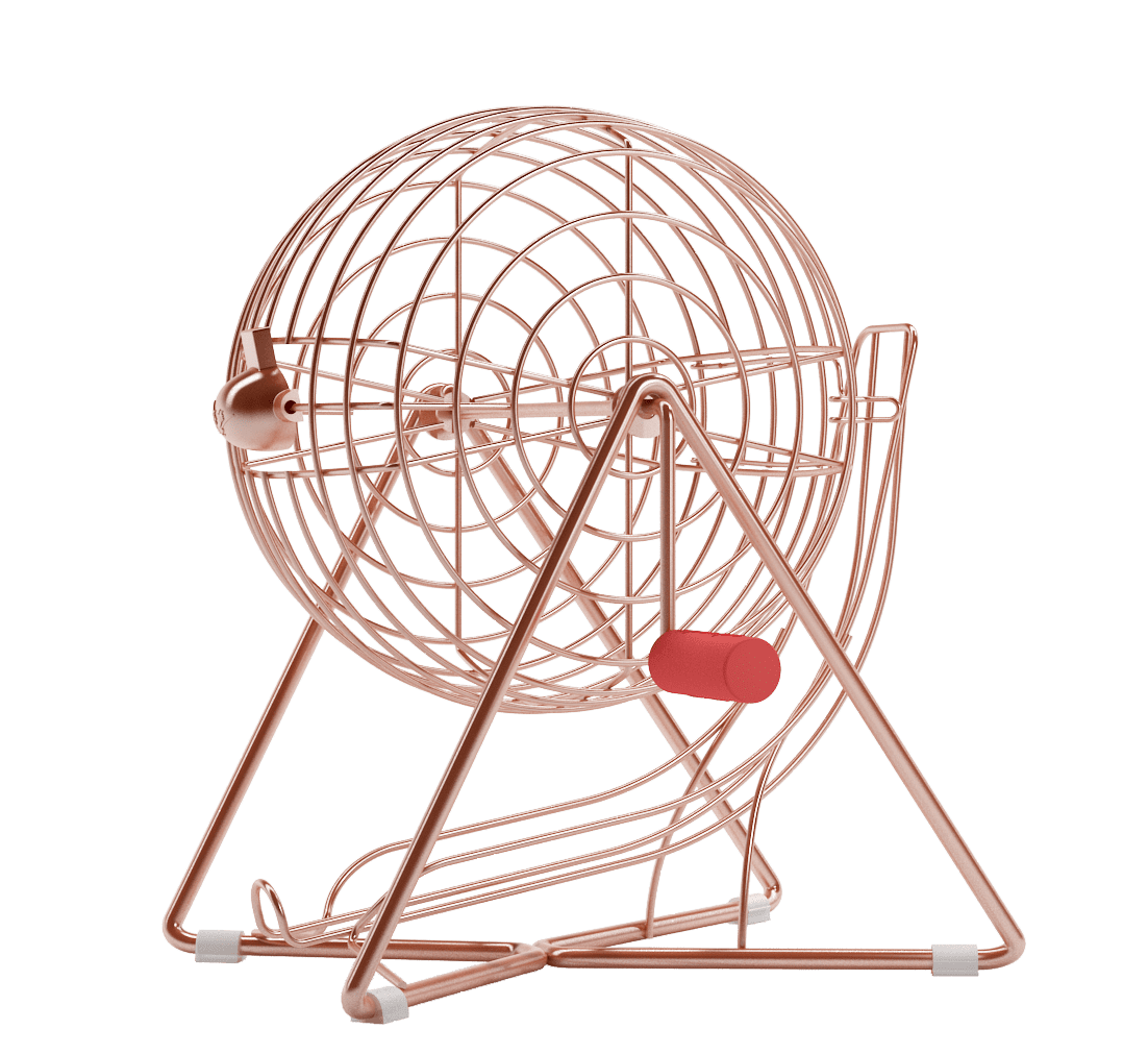 MR CHIPS Professional Steel 11" (Inch) Tall Bingo Cage – Rose Gold ...