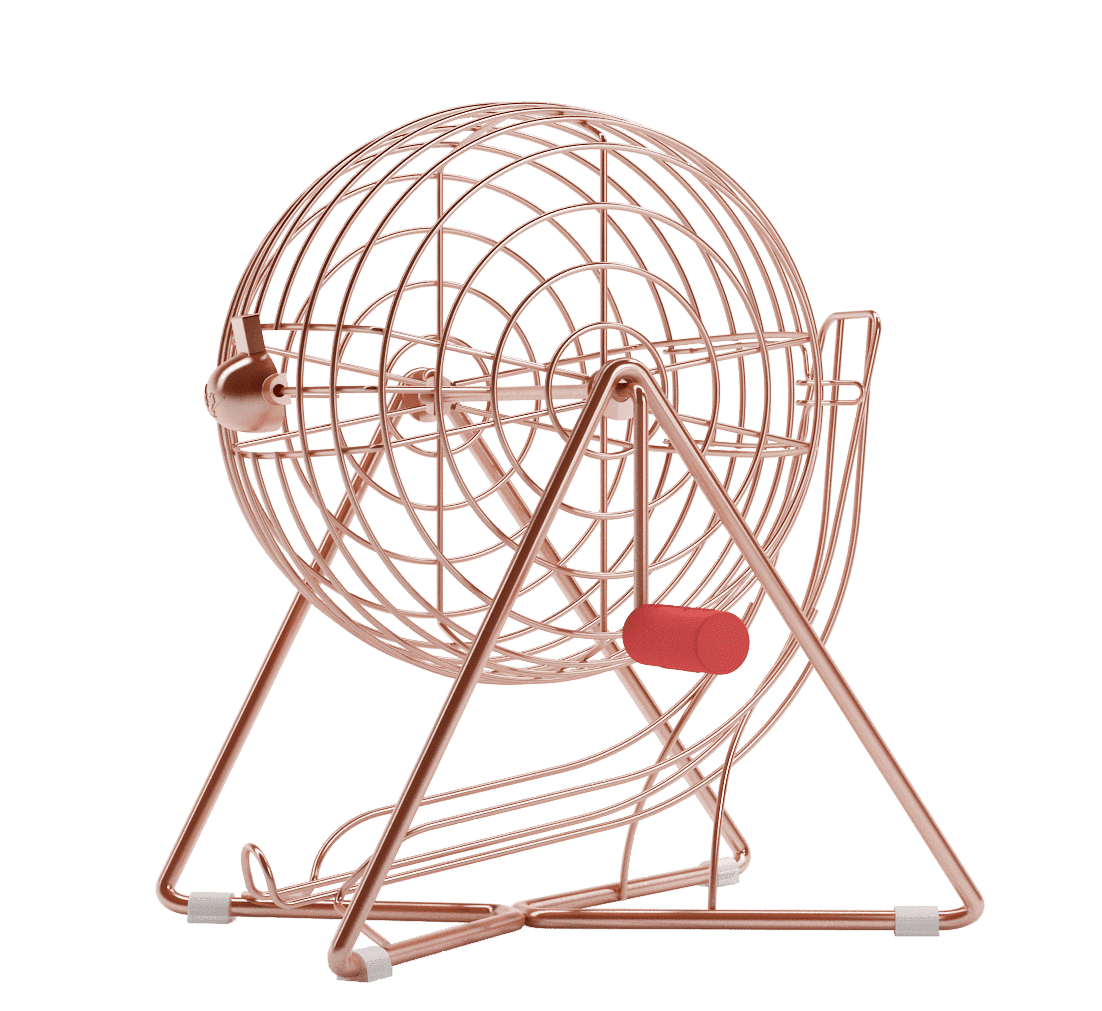 MR CHIPS Professional Steel 11" (Inch) Tall Bingo Cage – Rose Gold ...