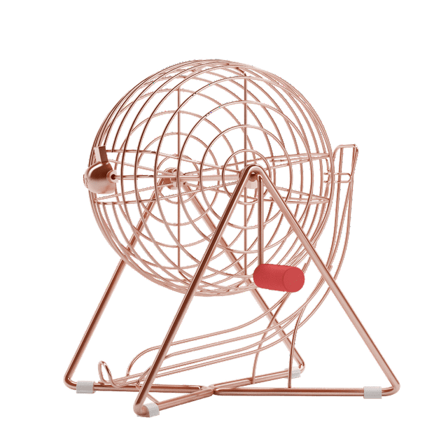 MR CHIPS Professional Steel 11" (Inch) Tall Bingo Cage – Rose Gold ...