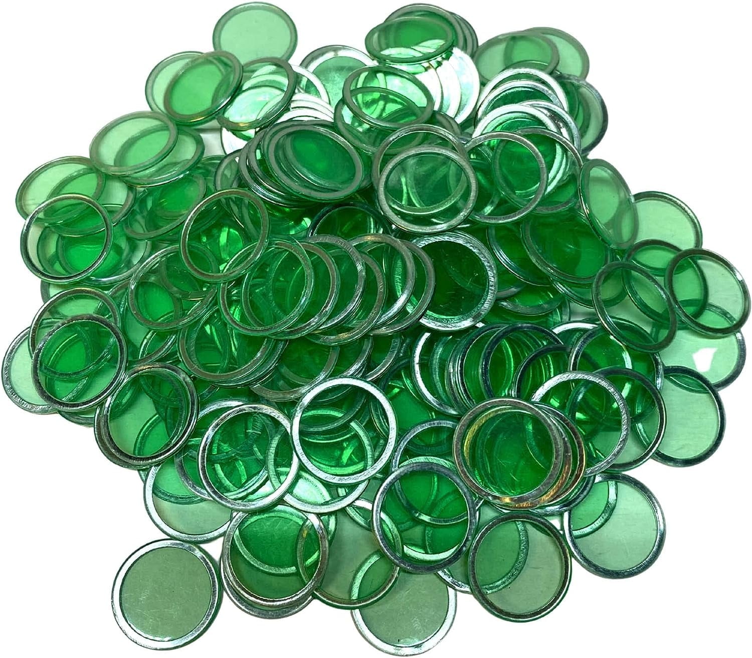 MR CHIPS ¾ inch Plastic Magnetic Bingo Chips with Metal Ring, 300 Chips ...