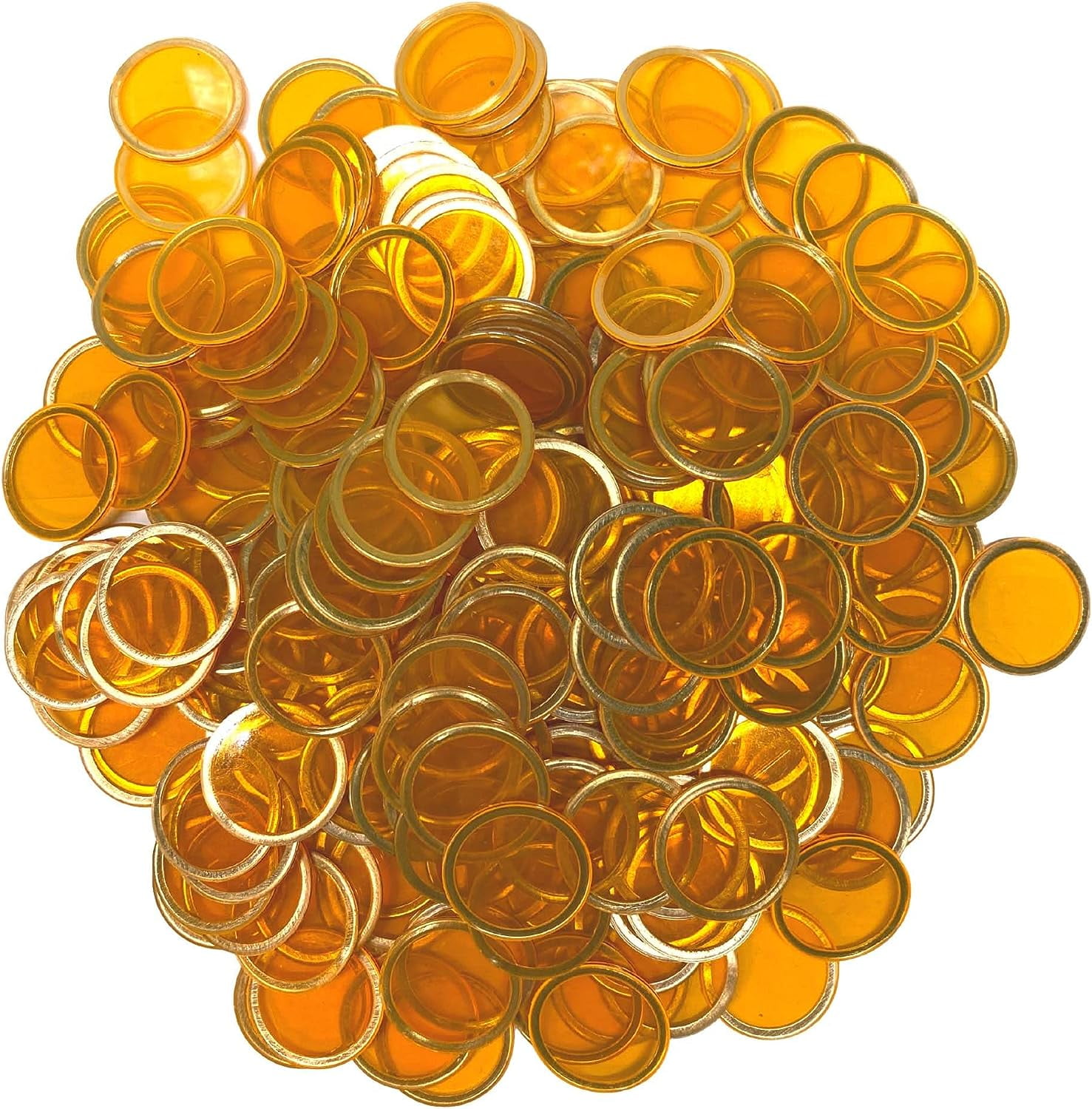 MR CHIPS ¾ inch Plastic Magnetic Bingo Chips with Metal Ring, 300 Chips ...