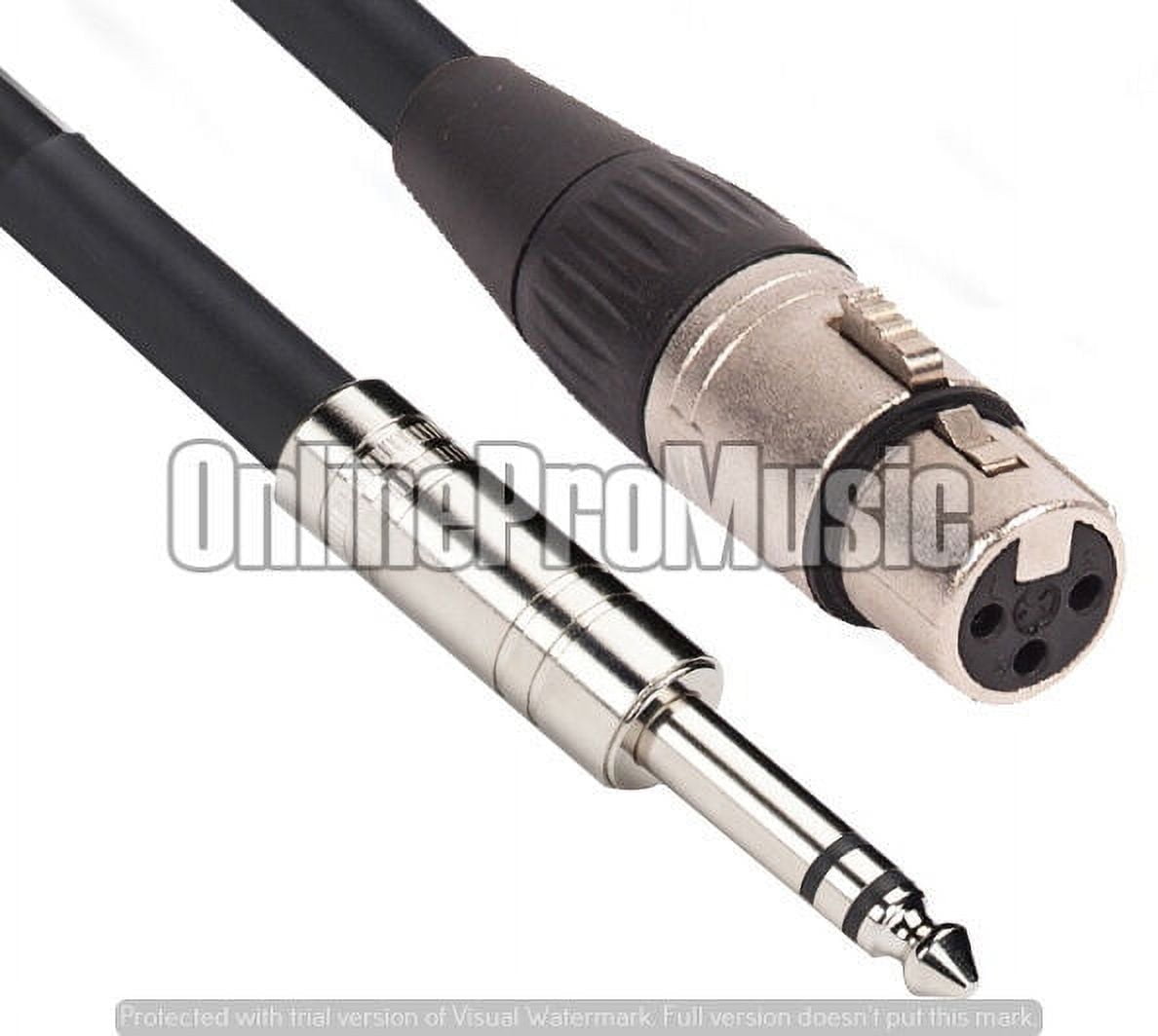 MR DJ CQSXF25 25 FEET CABLE 1/4" TRS (STEREO) TO XLR FEMALE - Walmart ...
