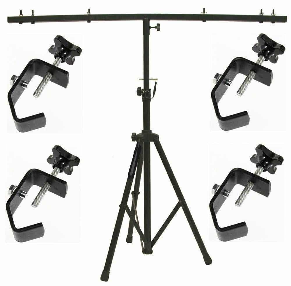 MR DJ DJ Pro Audio Lighting Fixture Tripod Stand with T-Bar Light Truss ...