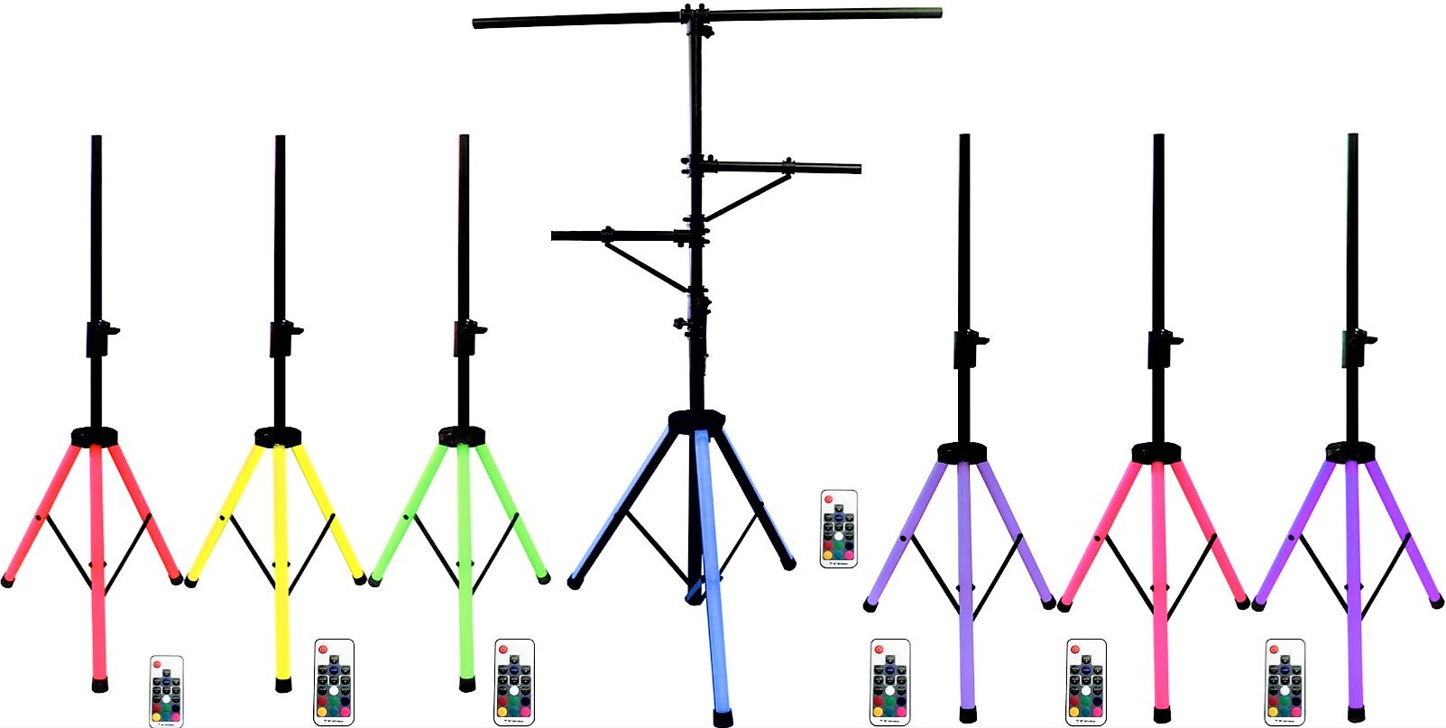 MR DJ LS700LED Full Color Led Pro DJ Lighting Multi Arm Tripod & T-Bar ...