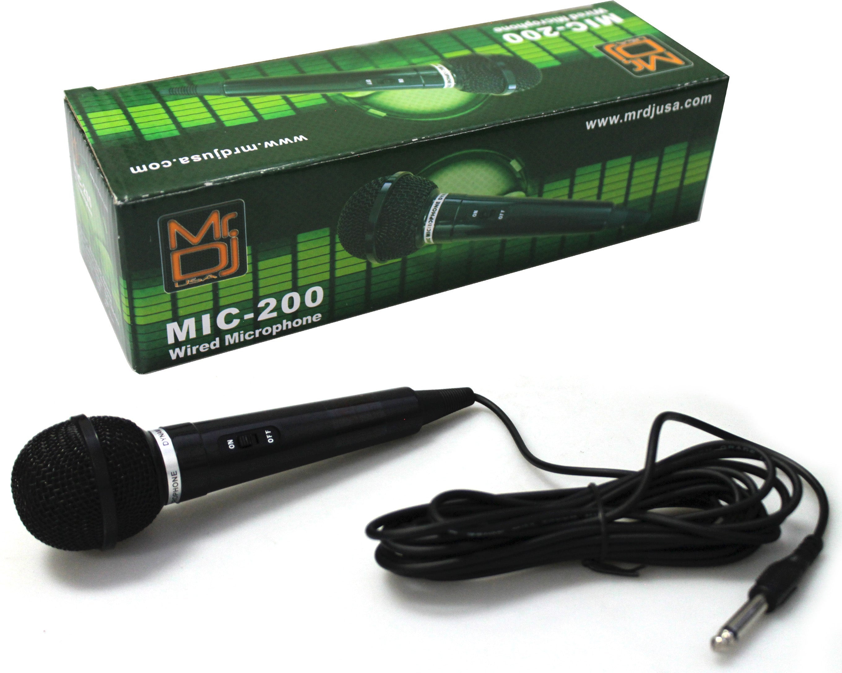 MR DJ MIC200 Karaoke, Dynamic Vocal Wired Microphone - Walmart.com