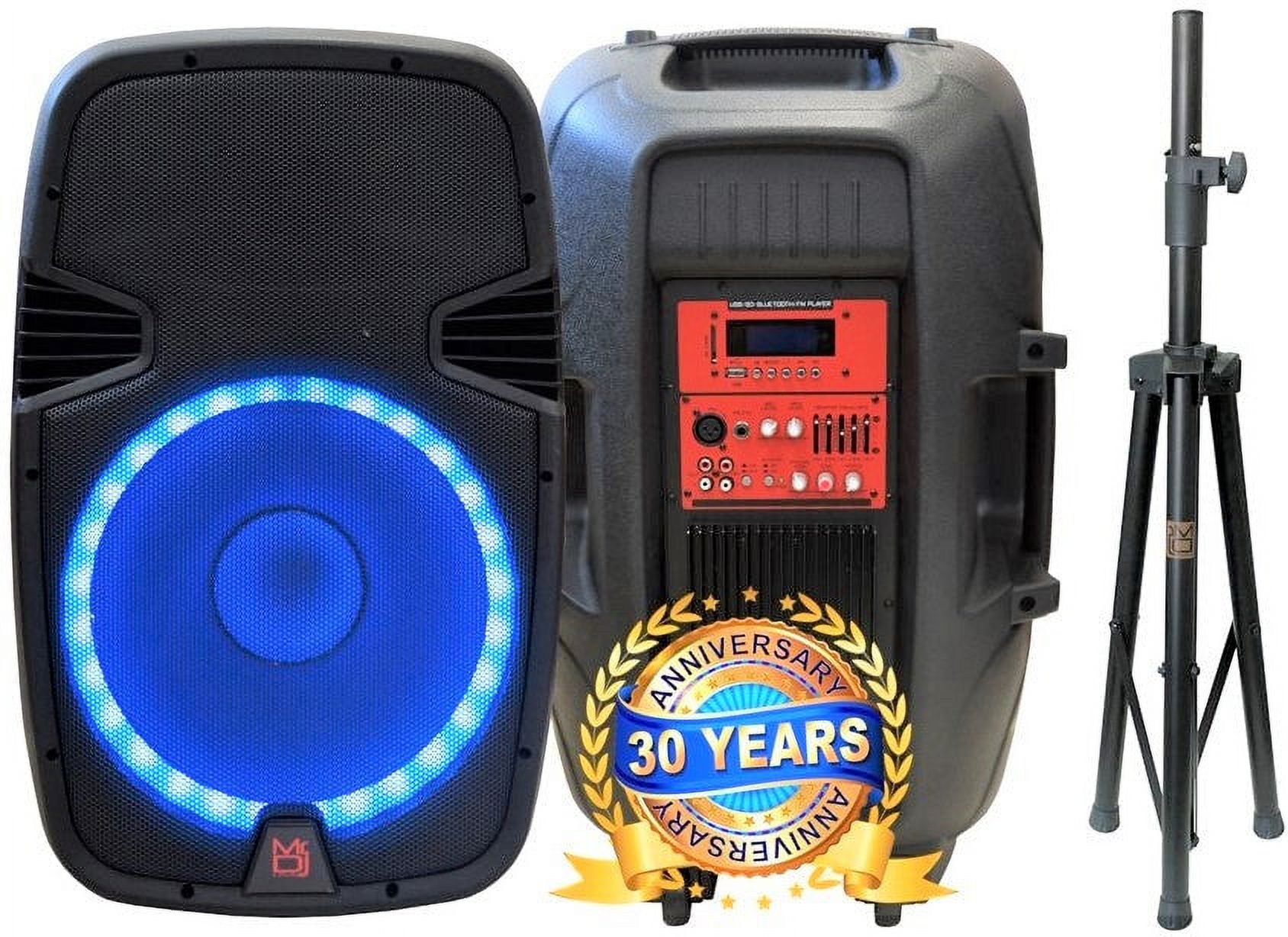 MR DJ PBX2690LB 15" Bluetooth Speaker + Stand2-way 15" PA DJ 3500 Watts ...