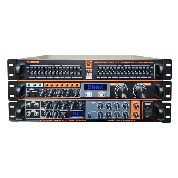 Mr DJ, PA DJ Audio Mixer, PMX9800 5000W, Bluetooth DSP EQ FM - Walmart.com