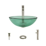 MR Direct 601 Emerald Vessel Sink Ensemble with a Brushed Nickel finish ...