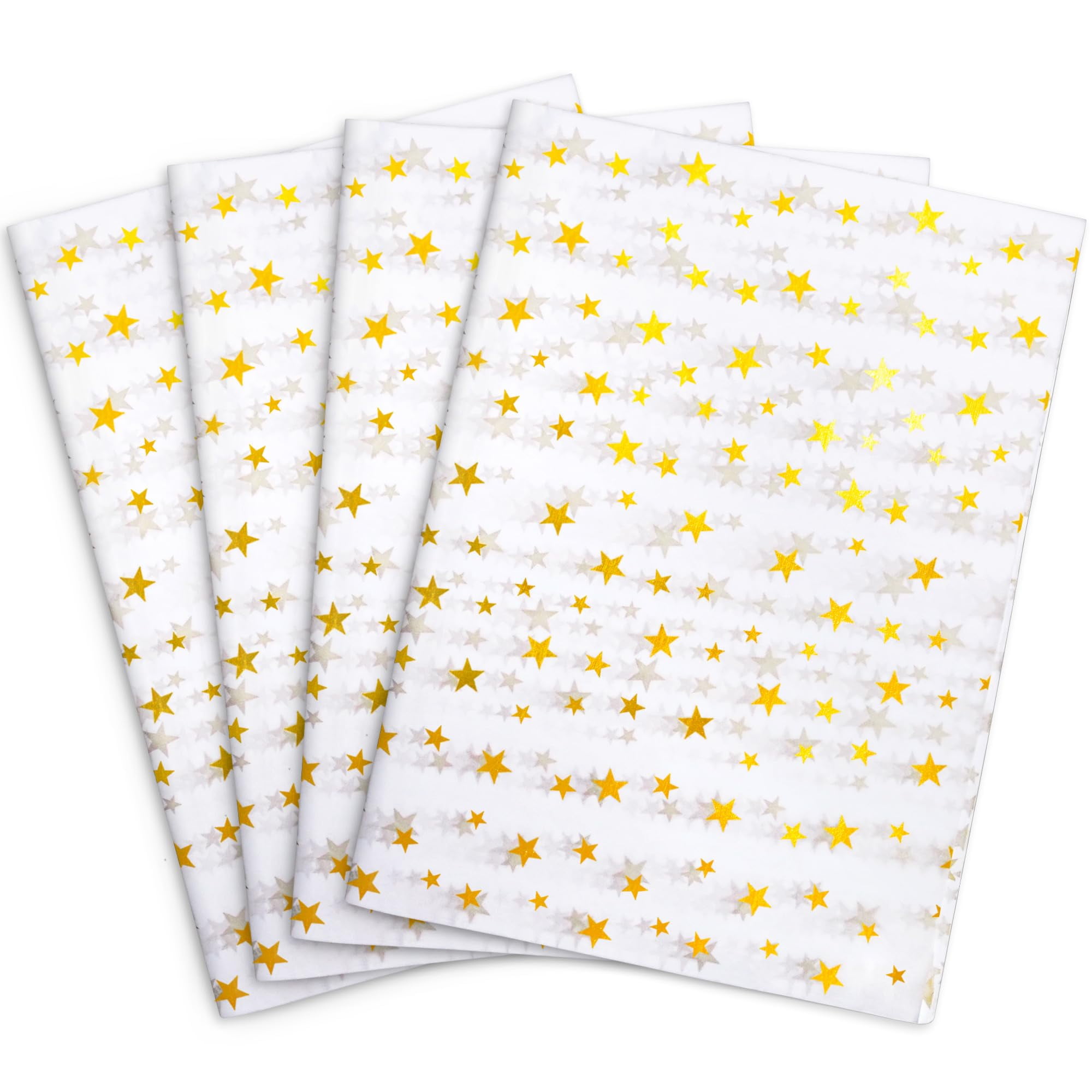 MR FIVE 100 Sheets Gold Star AIS1 Tissue Paper Bulk,20" x 14",Stars ...