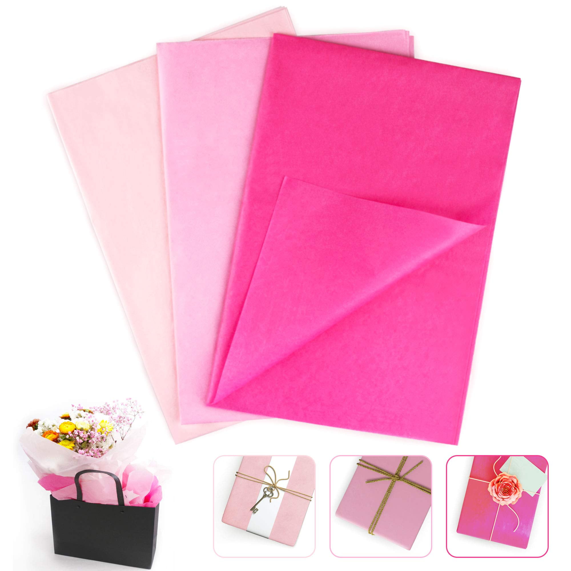 MR FIVE 20"x 30" STF9 Assorted Pink Tissue Paper Wrap Tissue Paper,30 ...
