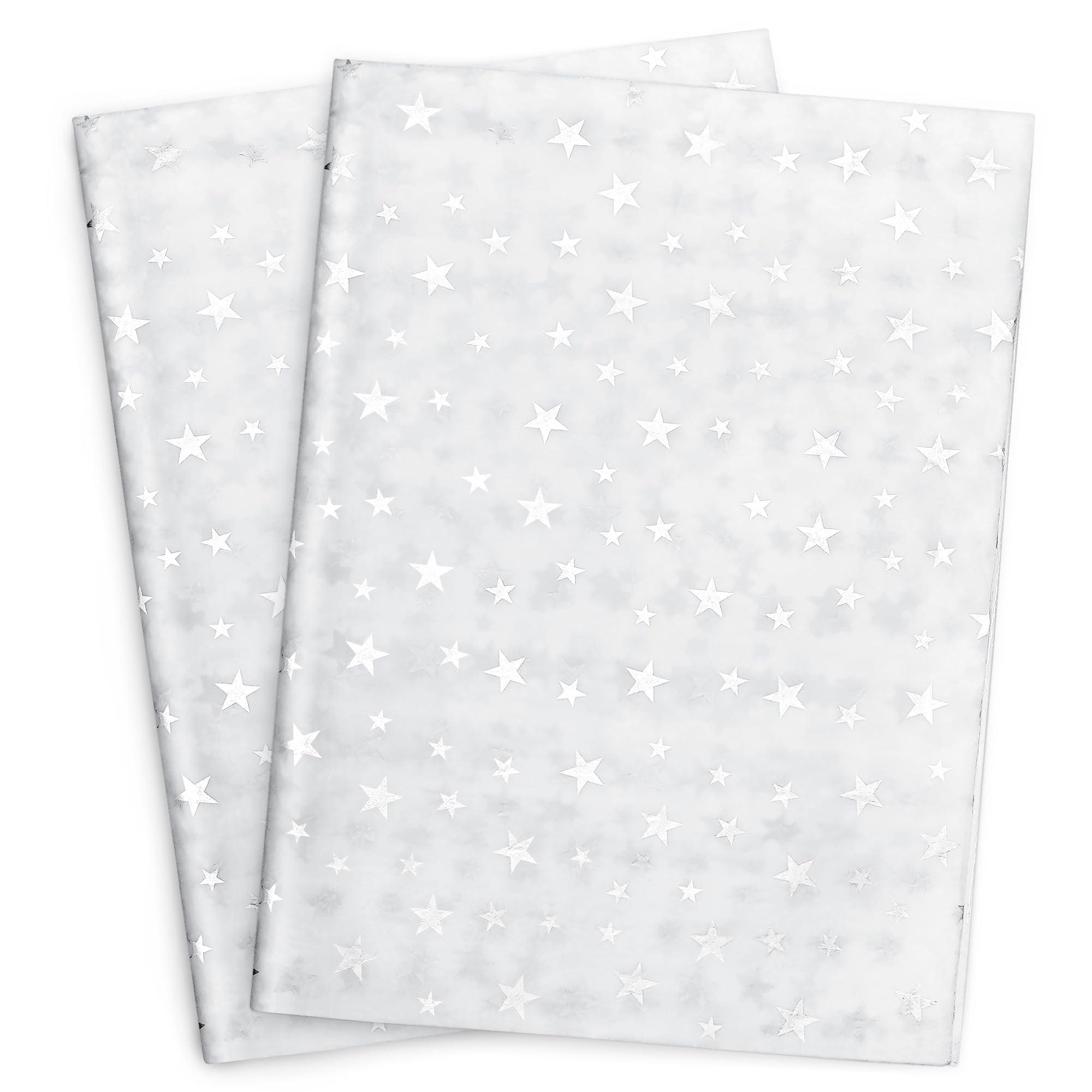 MR FIVE Silver Star Tissue Paper Bulk,20" x 28",White with Stars ...
