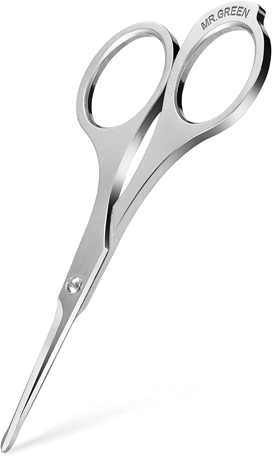 MR.GREEN Mustache Scissors Nose Hair Scissors Beard Trimmer Stainless ...
