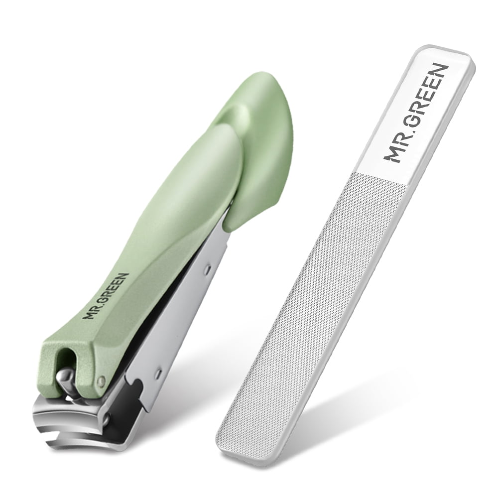 MR.GREEN Nail Clippers Stainless Steel Anti Splash Fingernail Cutter ...