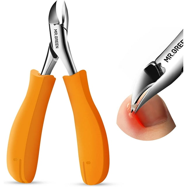 MR.GREEN Nail Clippers Toenail Cutters Anti-Splash Professional Ingrown Thick Hard Nail Scissors ...