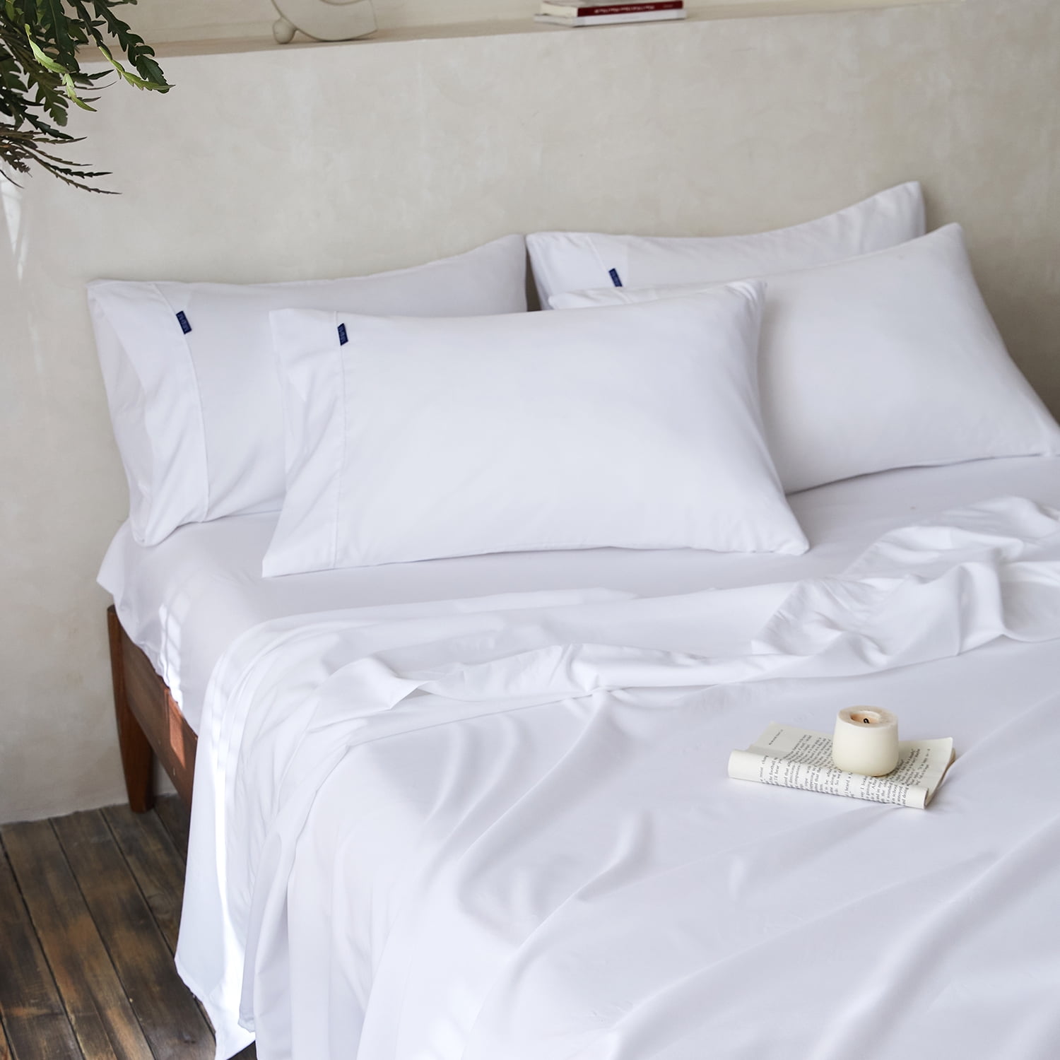 MR&HM Bedding Queen Sheet Set 4 Pcs, Super Soft Brushed Microfiber ...