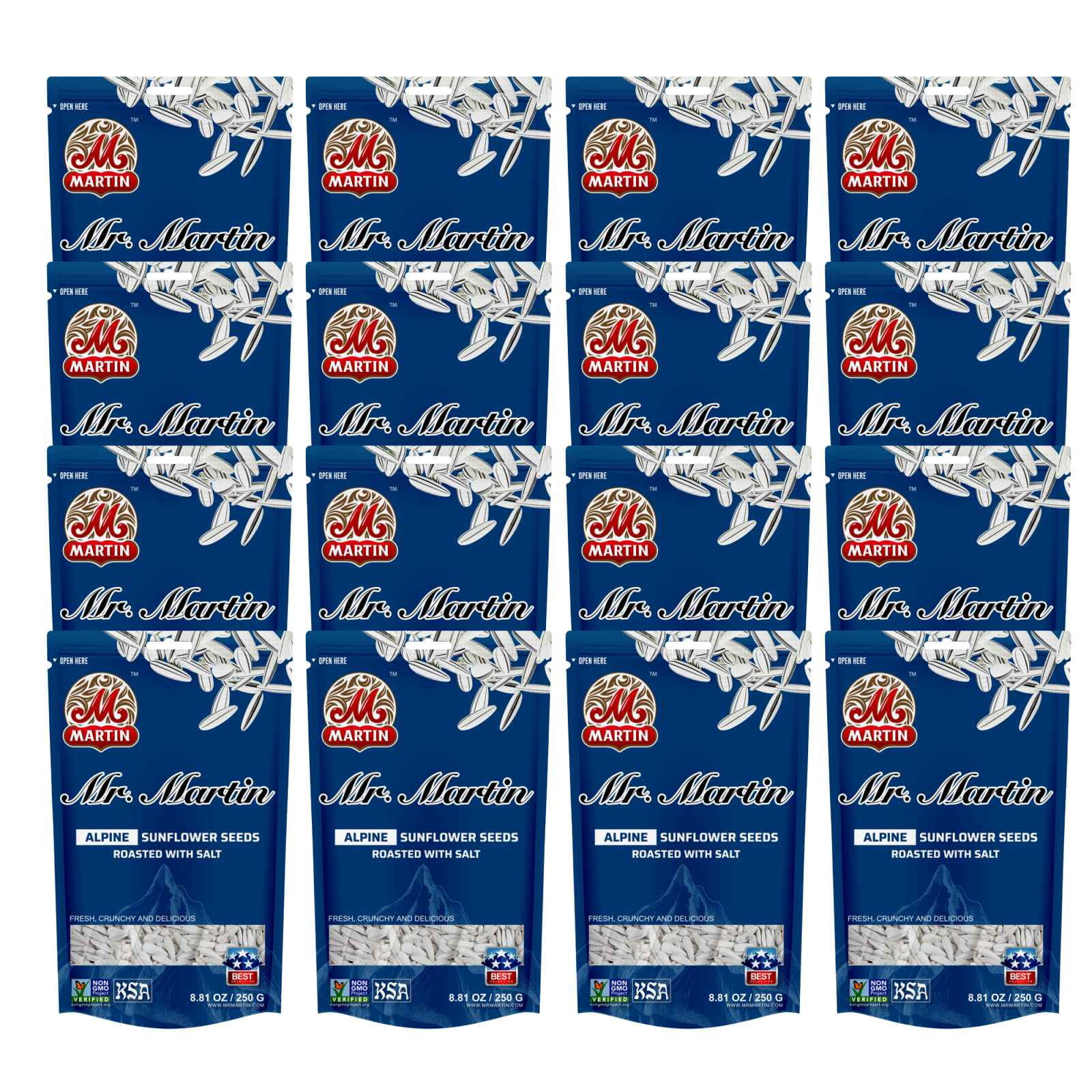 MR. MARTIN Alpine Salted Jumbo Sunflower Seeds, Non-GMO, Vegan, Keto ...