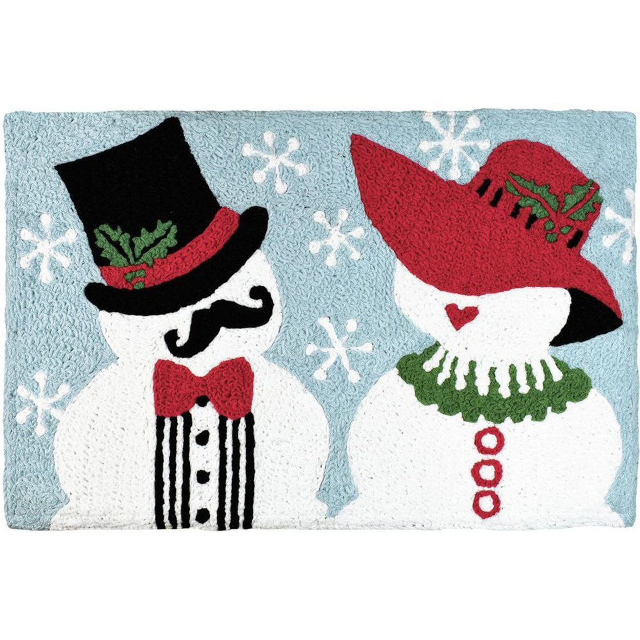 MR. & MRS. SNOWMAN Jellybean Accent Washable Rug 20" x 30" JBL-JMY001 ...