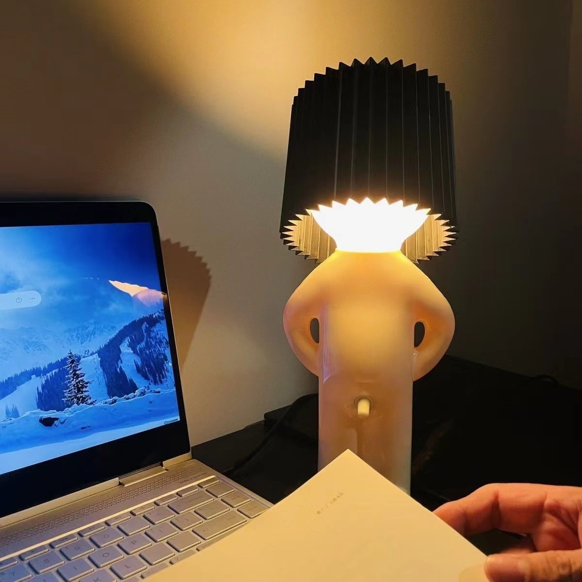 MR P Shy Boy Table Lamp, Creative and Cute Night Light with Touch ...