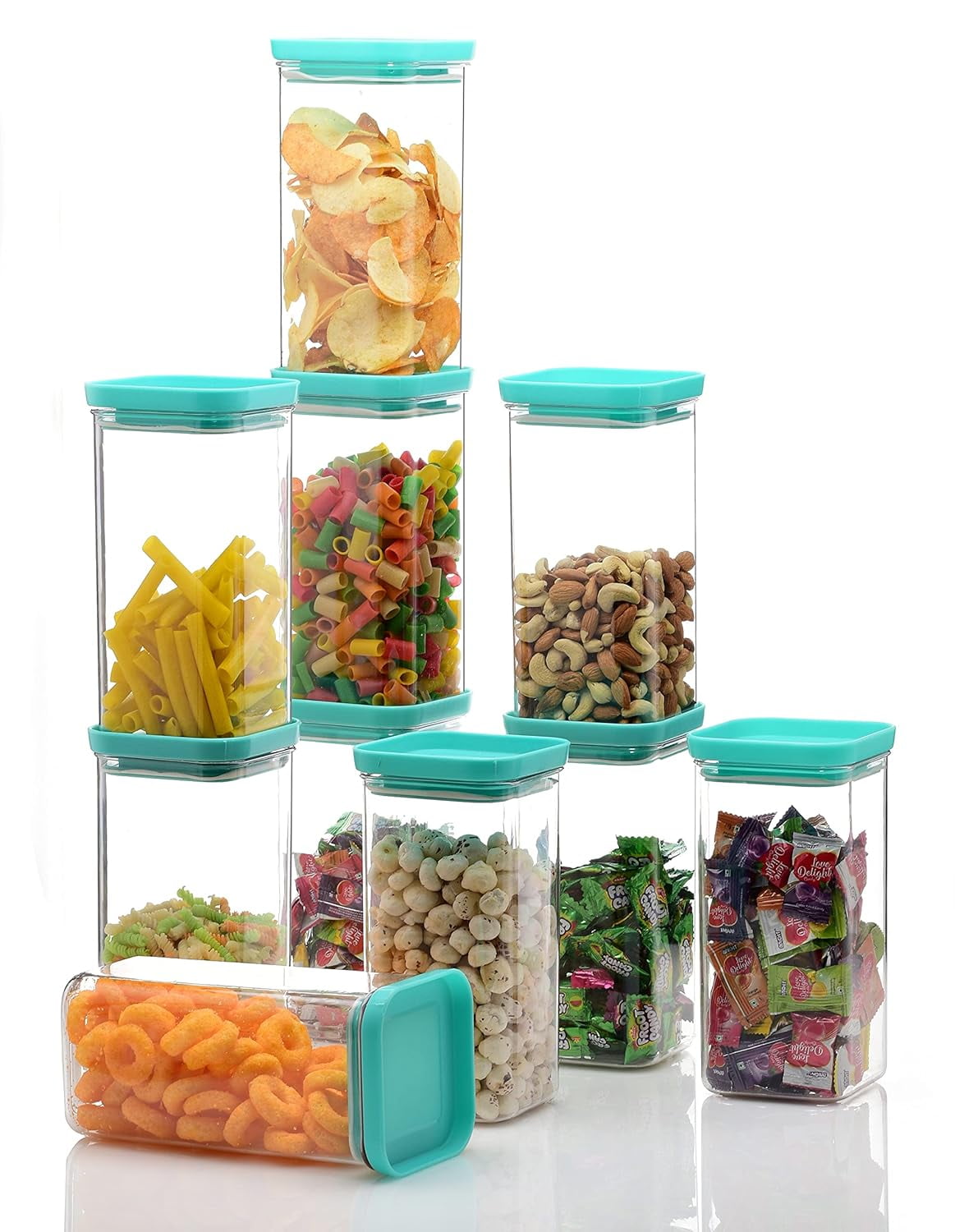 MR Products Plastic Easy Flow Cereal Dispenser Storage Box Jar Food ...