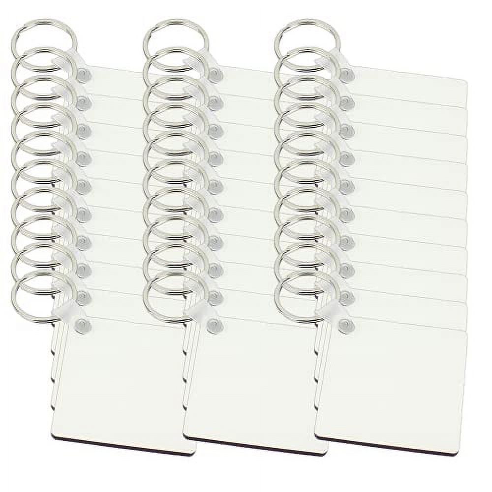 MR.R 30 Pieces Sublimation Blanks Double-side printed MDF Keychain MDF ...