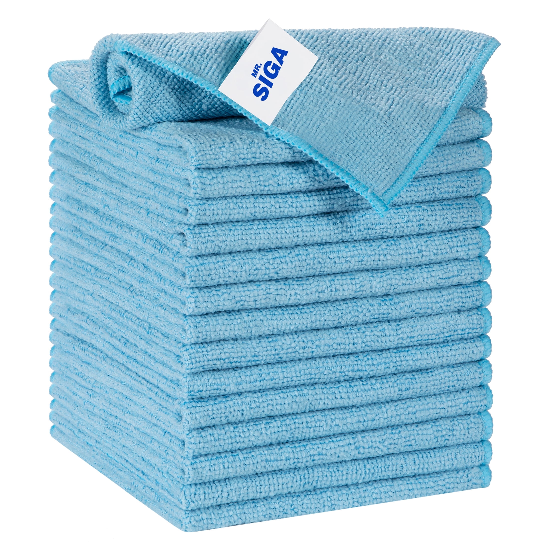 MR.SIGA Microfiber Cleaning Cloth Pack of 15, All-Purpose, Absorbent ...