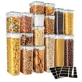 MR.Siga 16 Pack Airtight Food Storage, BPA Free, Kitchen Pantry ...